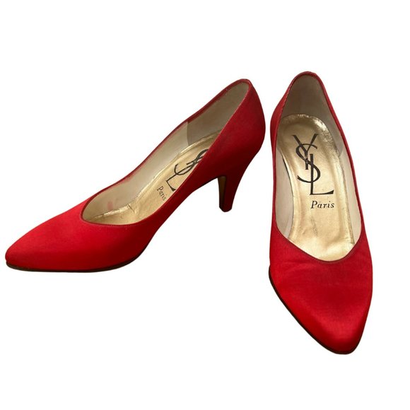 Yves Saint Laurent | Shoes | Vintage Yves Saint Laurent Womens Red ...